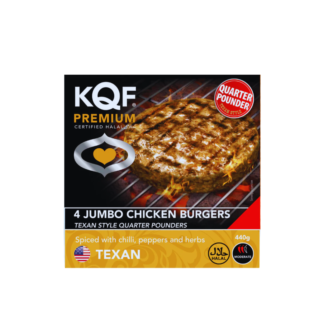 KQF 4 Jumbo Texan Quarter Pounder Chicken Burgers – Watan Superstore