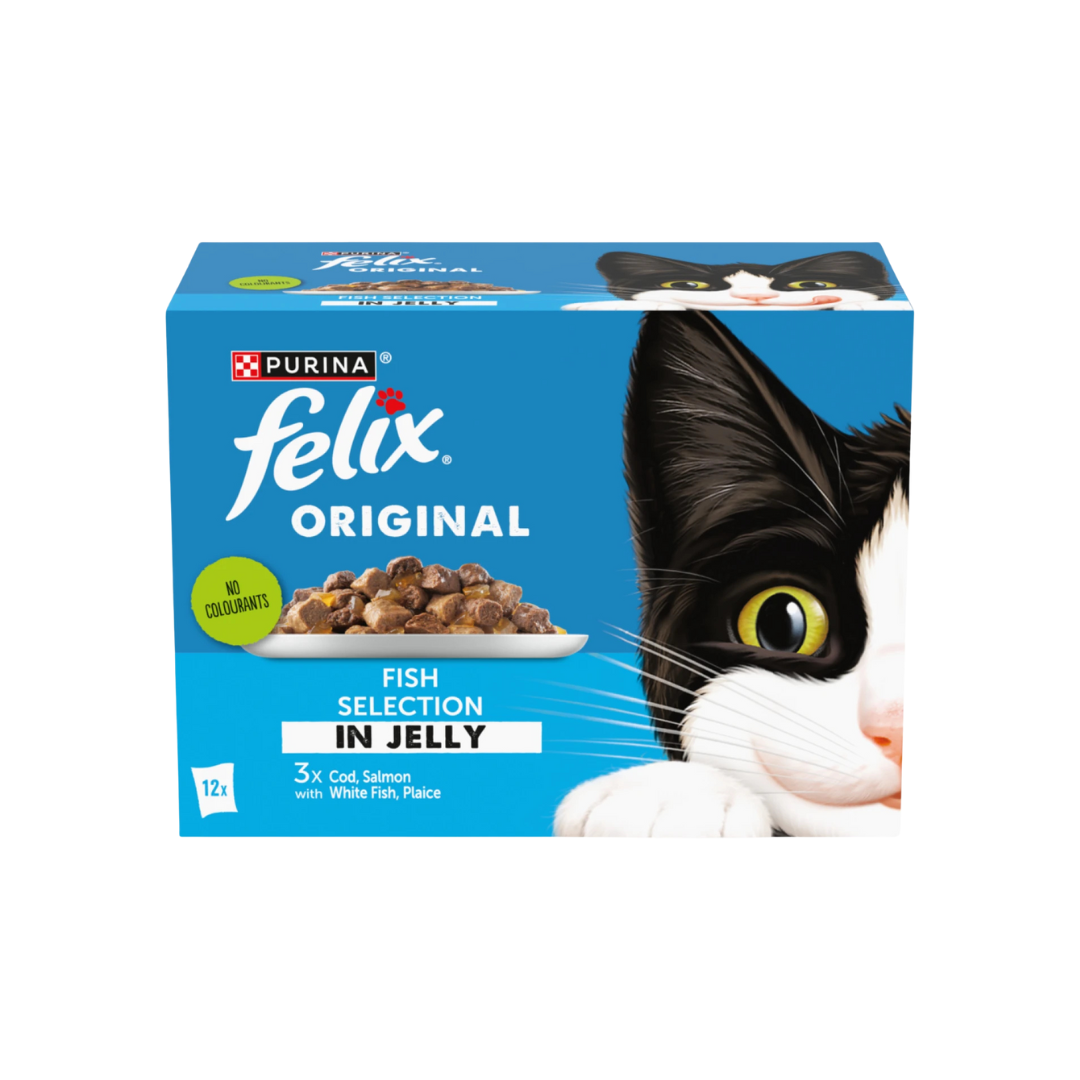 Felix Original Fish Selection in Jelly Wet Cat Food - 12 x 85g – Watan ...