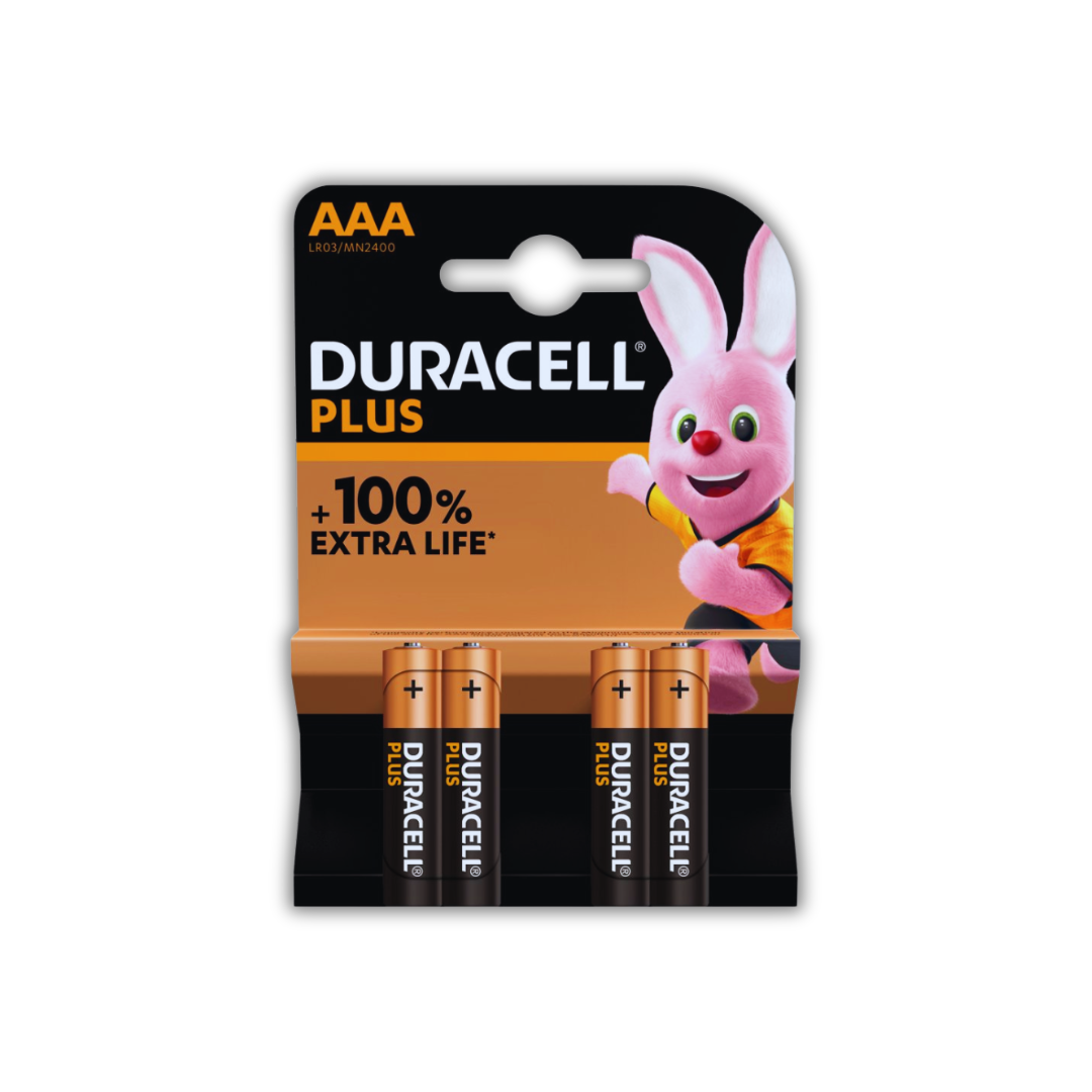 Duracell Plus 100% AAA 4pk – Watan Superstore