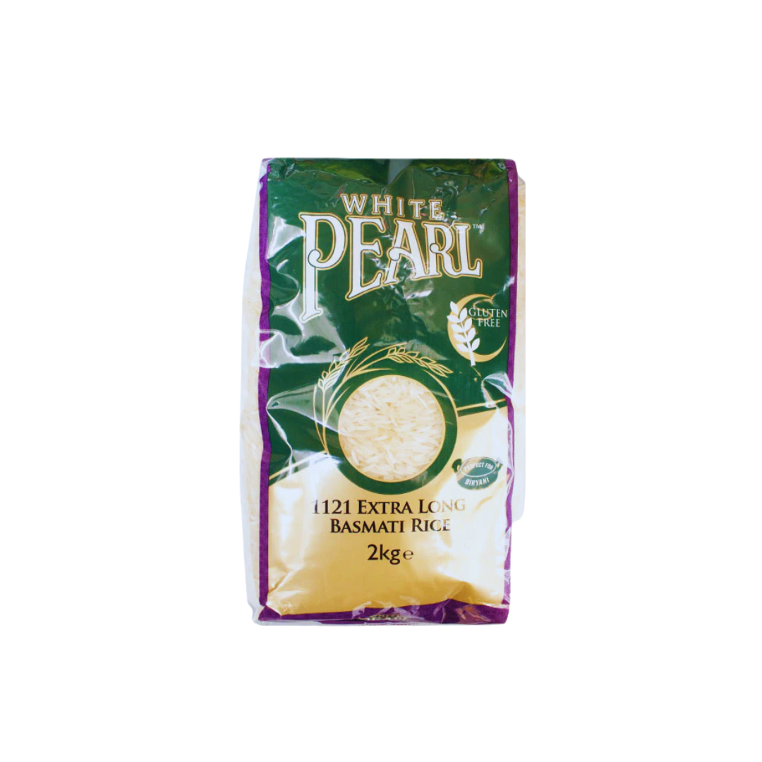 White Pearl 1121 Extra Long Basmati Rice 2kg – Watan Superstore