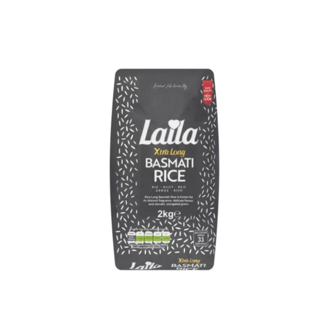 Laila Xtra Long Basmati Rice 2kg – Watan Superstore