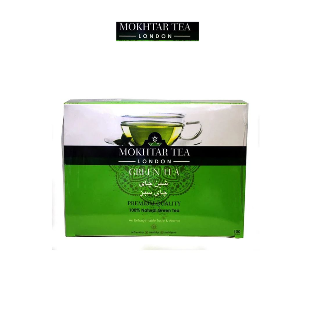 Mokhtar London Green Tea 100 Tea Bags 200g – Watan Superstore